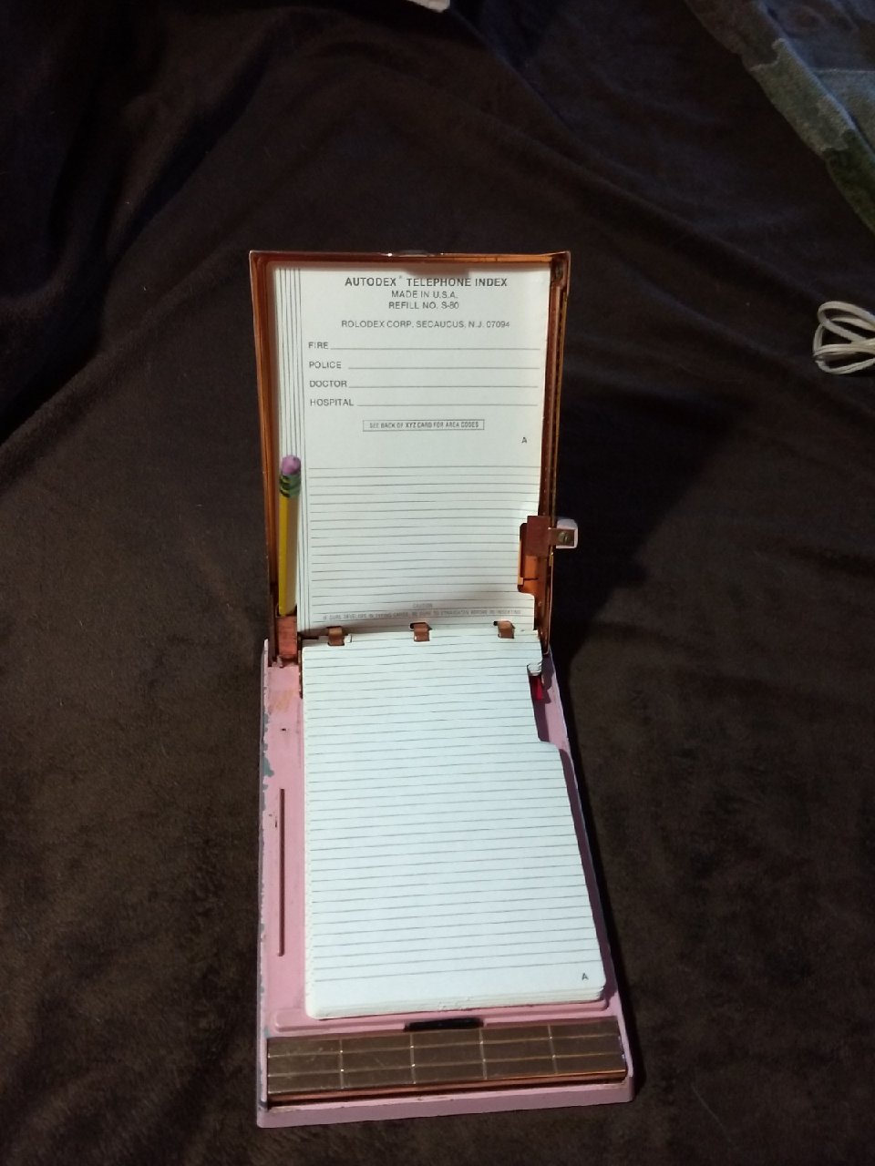 Pink Address Book, Flip Top Vintage 1960s